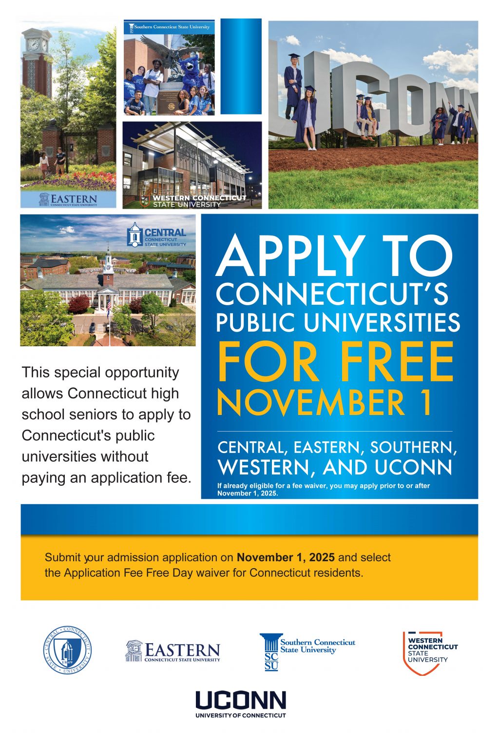 Connecticut’s Application Fee Free Day – Undergraduate Admissions